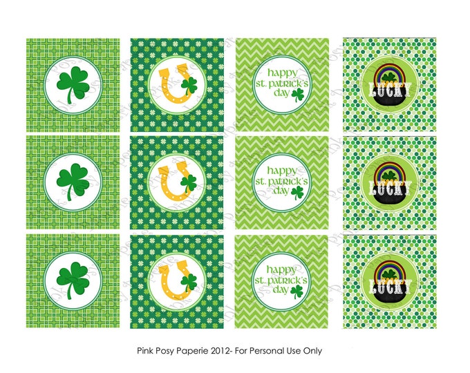 Printable St Patricks Day Cupcake Toppers - Etsy