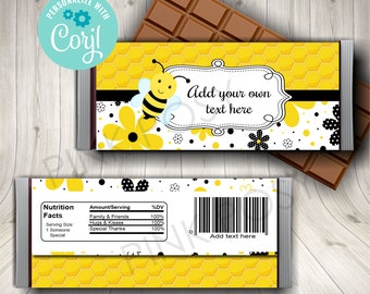 Editable Birthday Candy Bar Wrappers Birthday Party Favors - Etsy