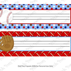 Editable Desk Name Plates Baseball Desk Name Tag Classmate - Etsy
