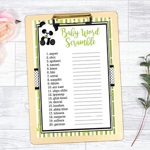 Panda Baby Shower Panda Game Bundle Gender Neutral Shower - Etsy