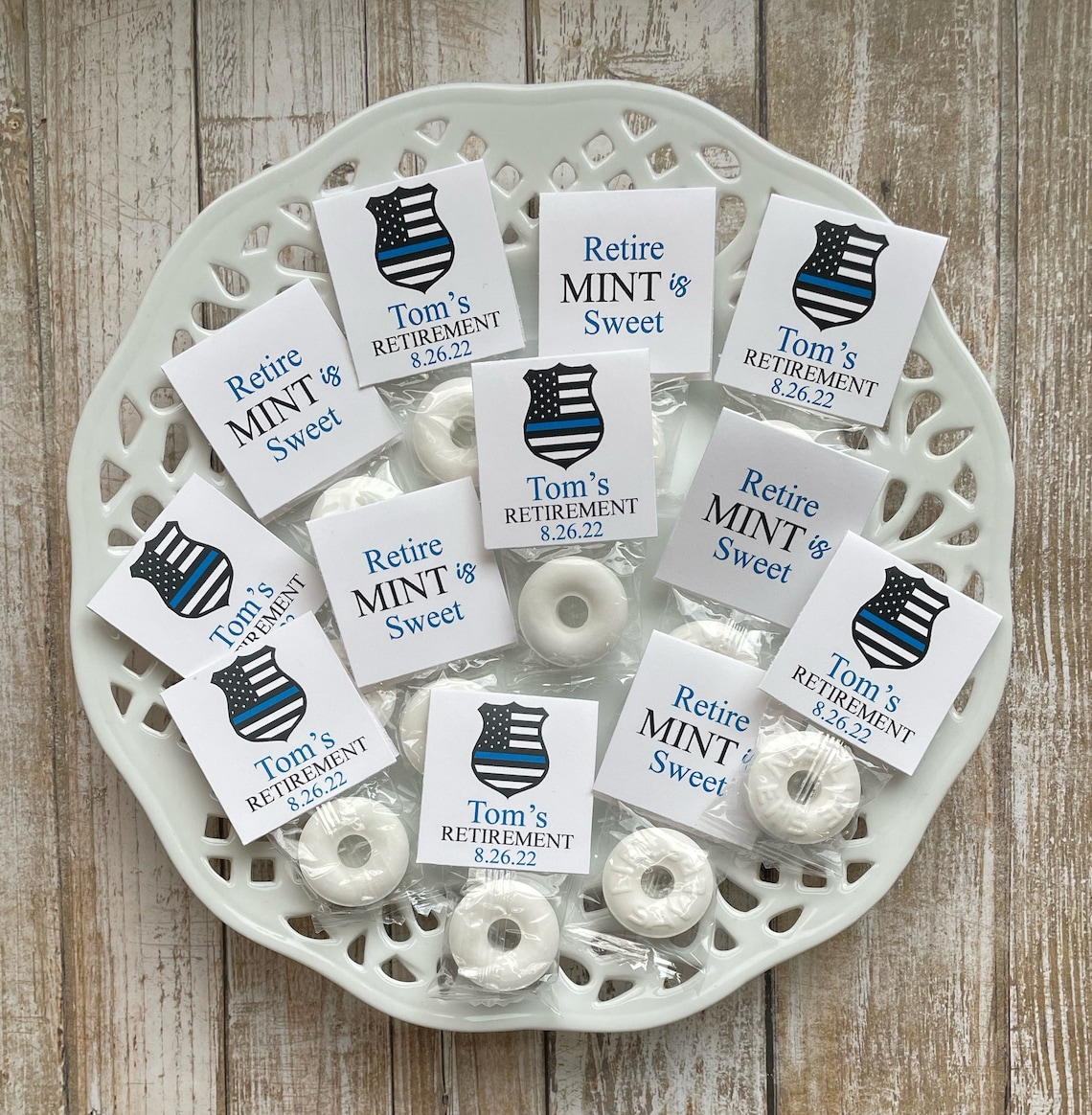 Retirement Mint Favors, Retire Mint, Custom Mints, Police Theme ...