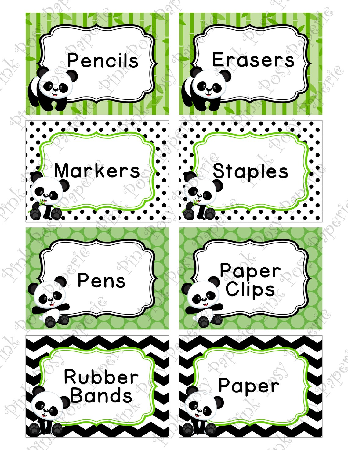 Editable Bin Labels Panda Classroom Labels Classroom Decor - Etsy