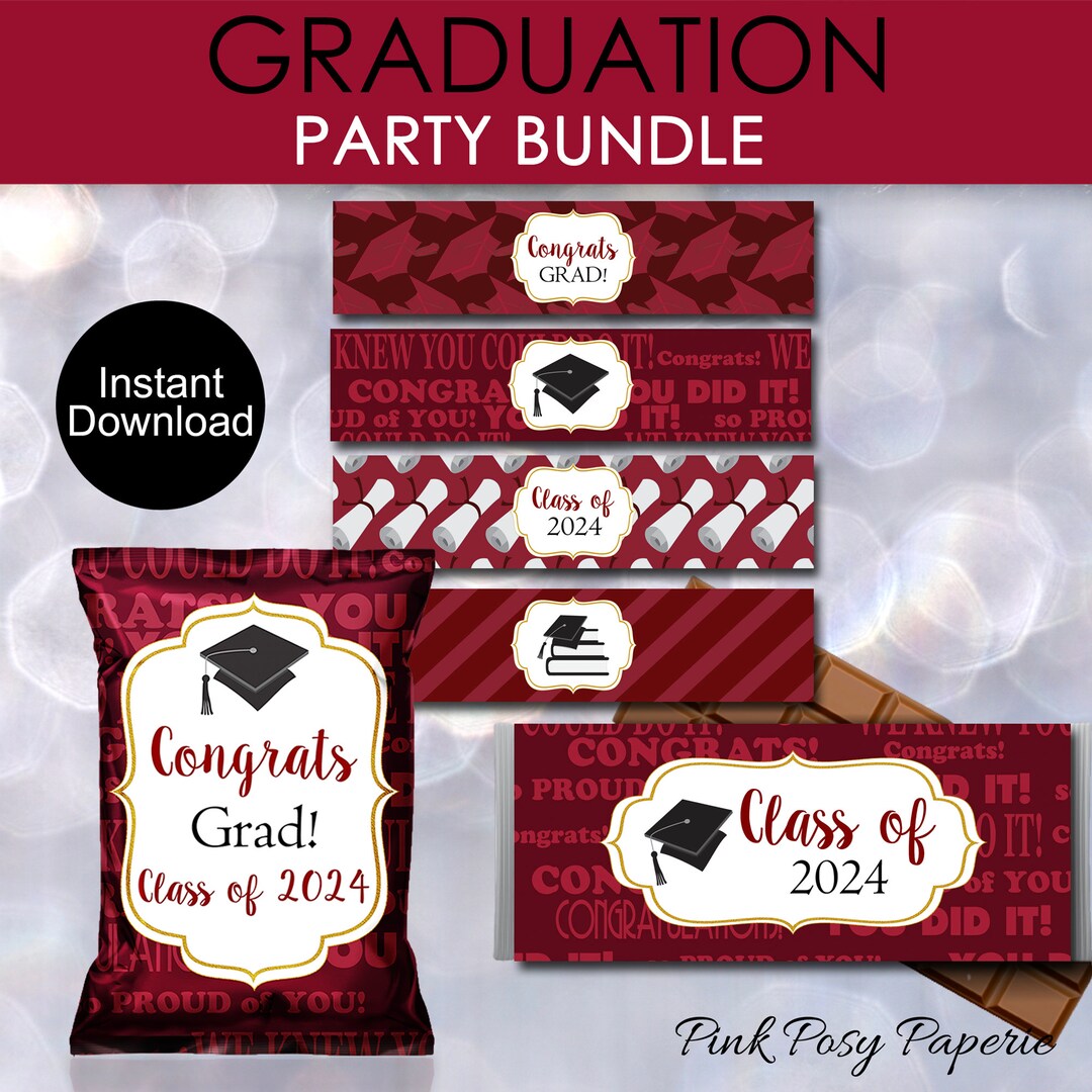 Graduation Favor Bundle, Class of 2024, Graduation Treats, Chip Bag ...