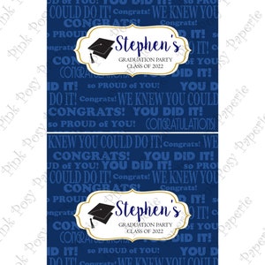Navy Blue Graduation Favor Bundle, Class of 2025, Graduation Treats ...