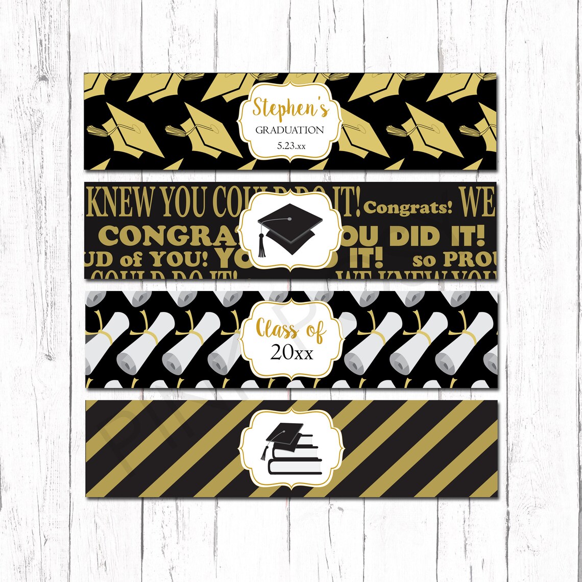 Editable Graduation Favor Bundle Class of 2022 Graduation | Etsy