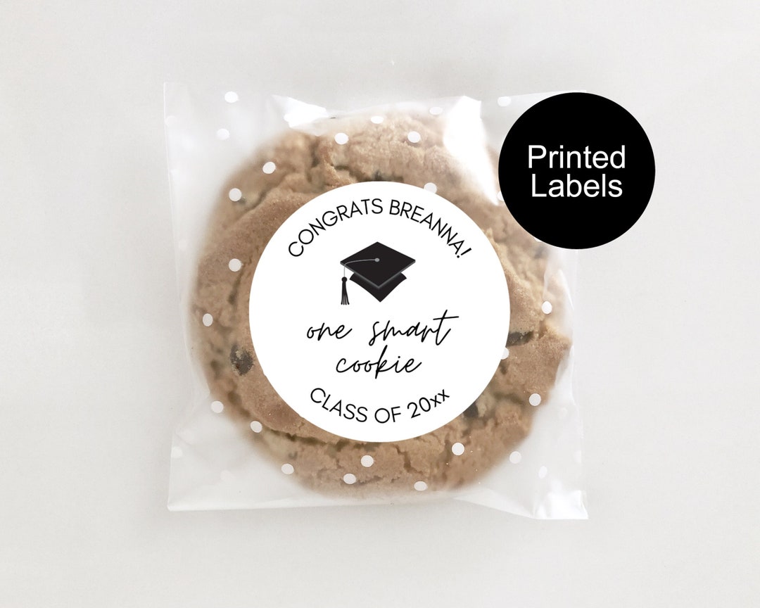 One Smart Cookie Label, Graduation Stickers, Cookie Favor Sticker ...