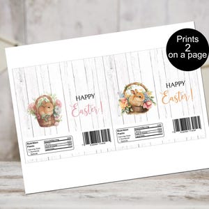 Easter Candy Bar Wrappers, Easter Basket Fillers, Easter Bunny Treats ...