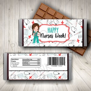 Nurses Week Candy Bar Wrappers, Nurse Appreciation, Nurse Gift Idea ...