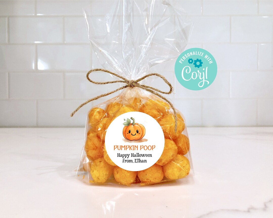 Halloween Labels, Pumpkin Poop, Favors for Guests, Halloween Tags ...