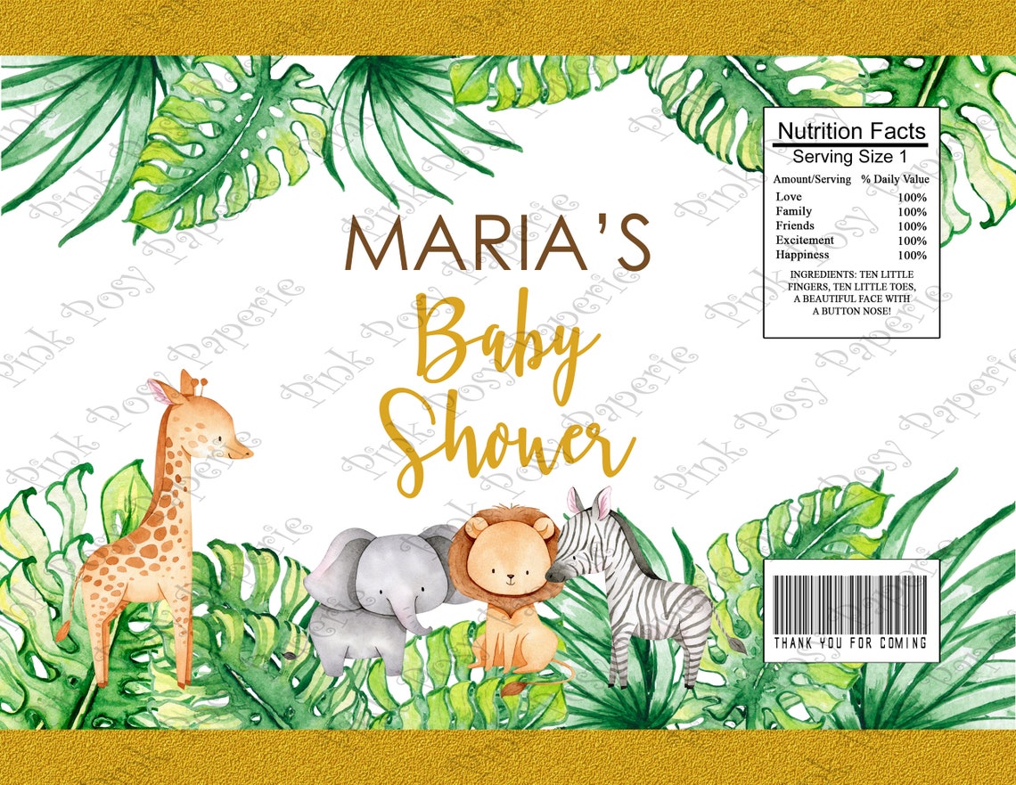 Baby Shower Chip Bags Safari Chip Bags Jungle Baby Shower - Etsy Baby Shower Chip Bags Safari Chip Bags Jungle Baby Shower - Etsy