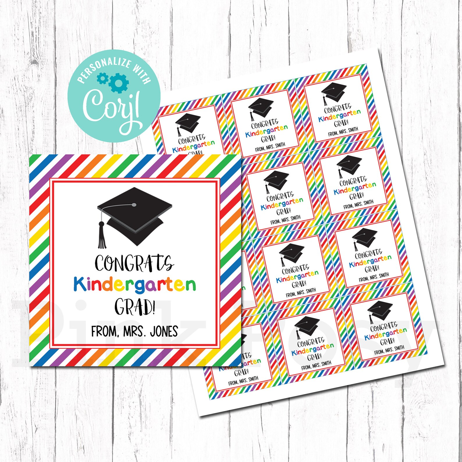 Kindergarten Graduation Tags, Graduation Party Tags, Graduation ...