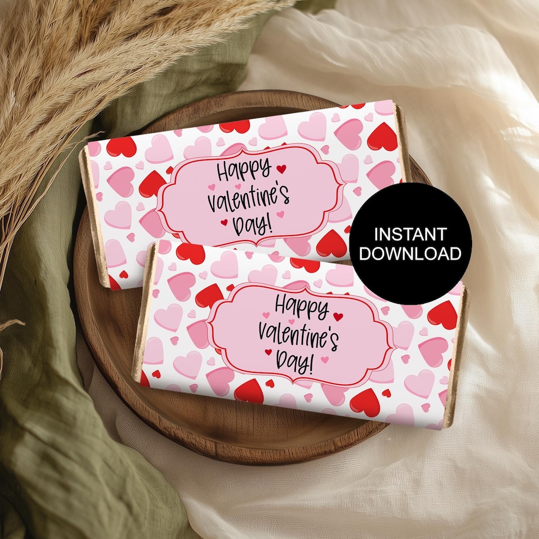 Valentine Candy Bar Wrappers, Valentine Favors, Classroom Favors ...