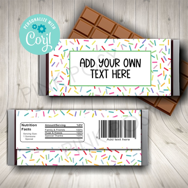 Editable Birthday Candy Bar Wrappers Birthday Party Favors - Etsy