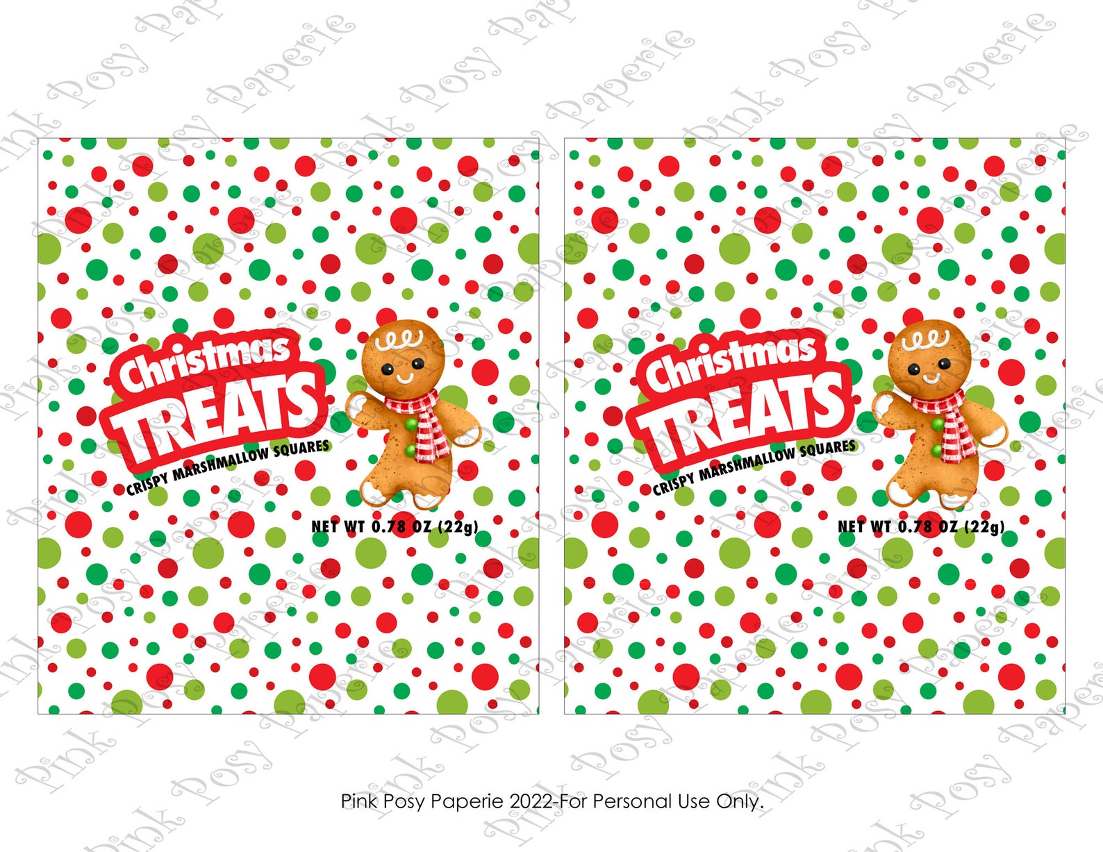 Christmas Party Bundle, Gingerbread Chip Bags, Printable Christmas ...