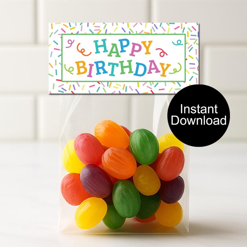 Candy Bag Toppers - Etsy