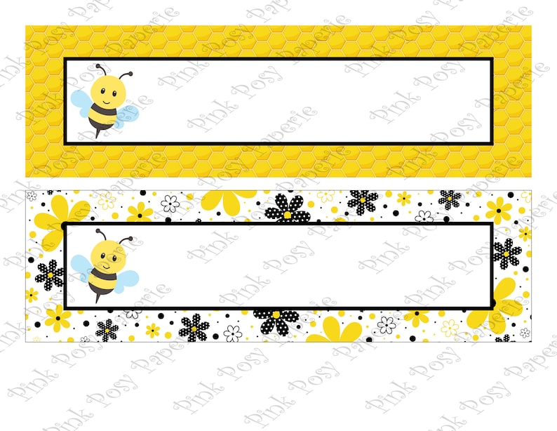 Editable Desk Name Plates Bee Desk Name Tags Classmate - Etsy