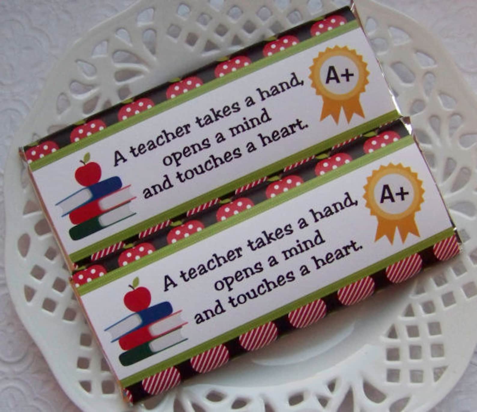 Teacher Appreciation Candy Bar Wrappers End of the Year - Etsy