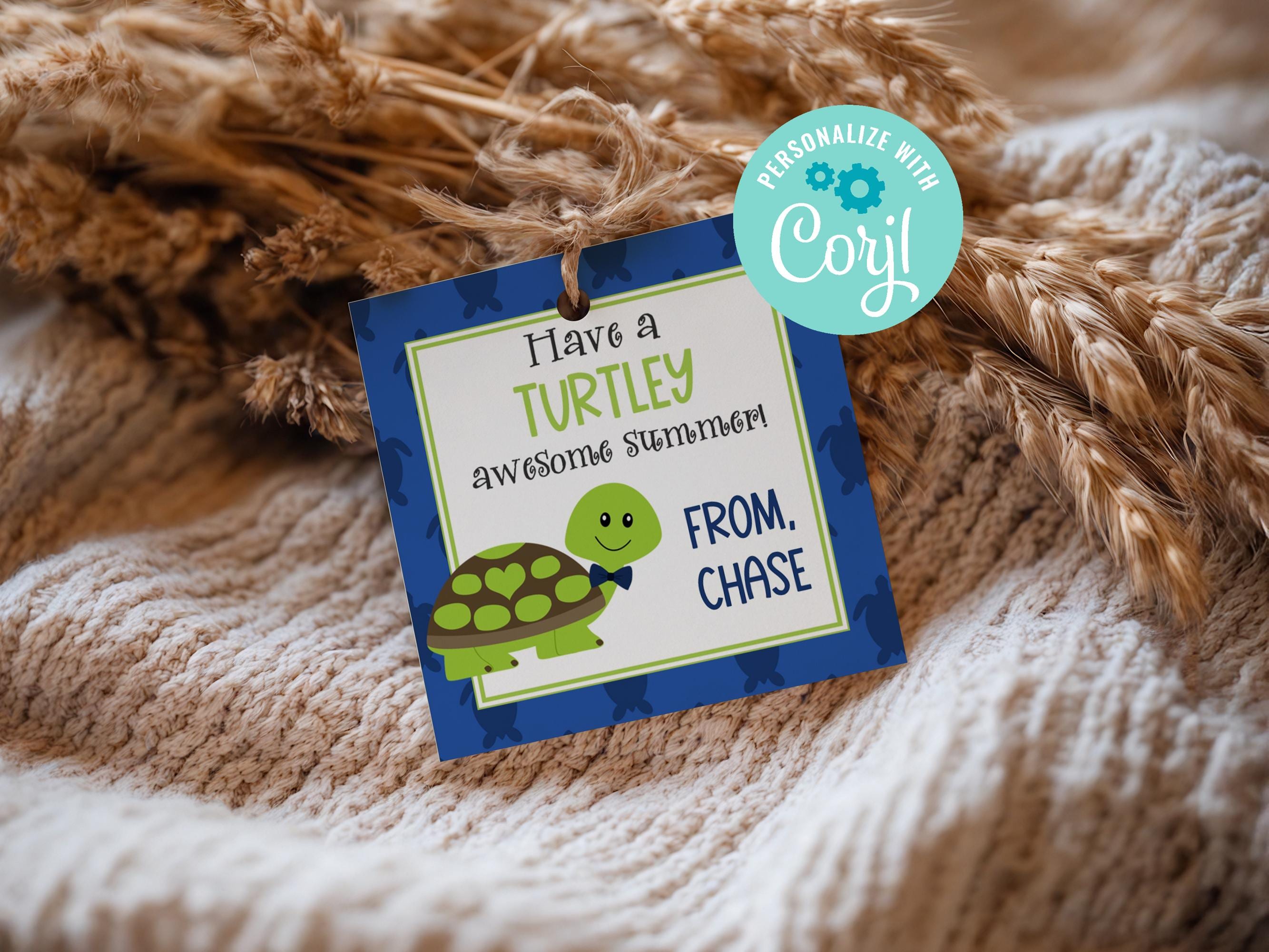 Editable Turtle Tags, End of School Year Tags, Classmate Gift Tags ...