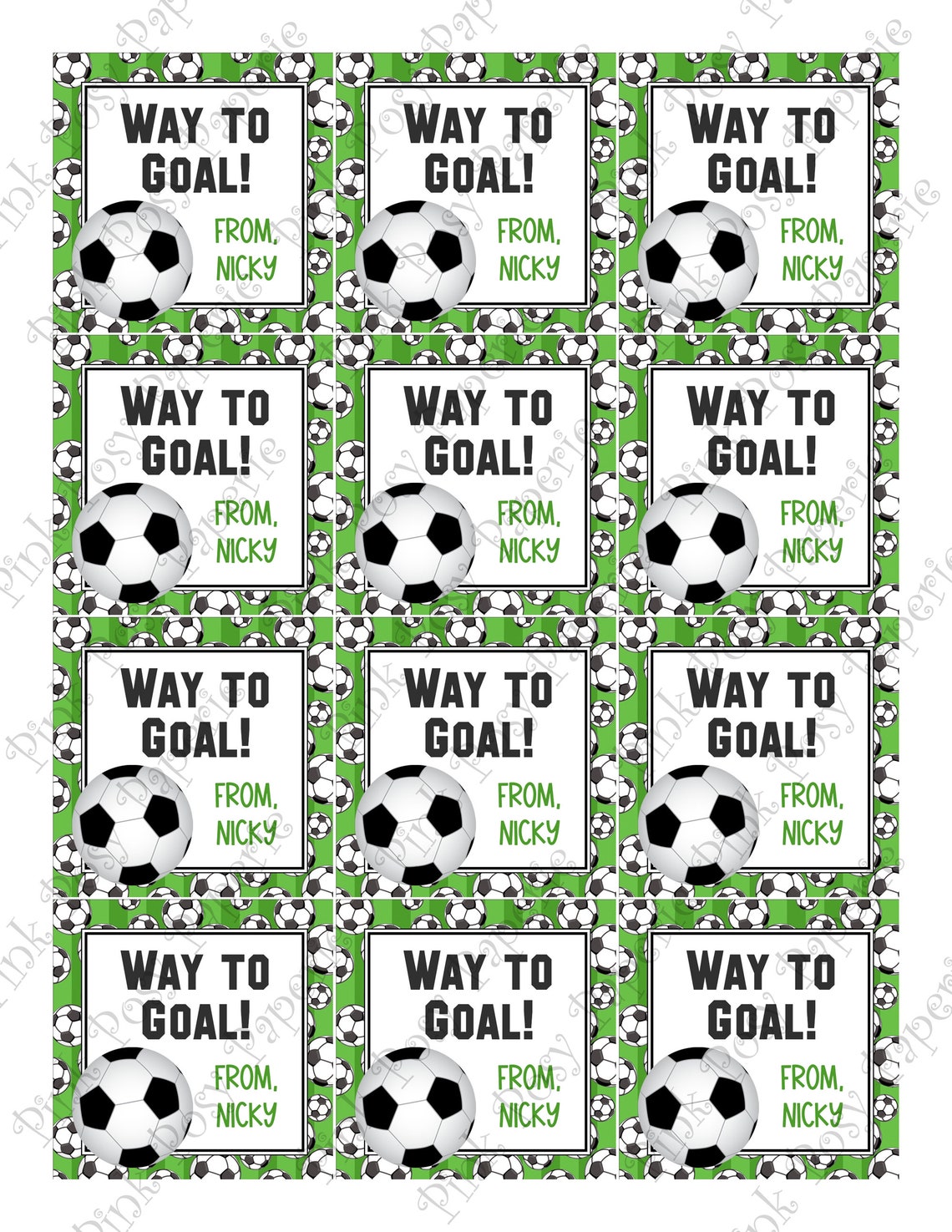 Editable Soccer Gift Tags Way to Goal Soccer Snack Tags - Etsy