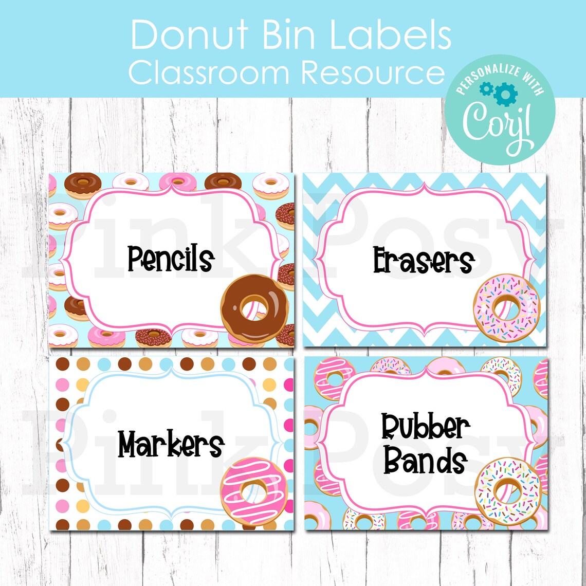 Editable Bin Labels Donut Classroom Labels Classroom Decor - Etsy
