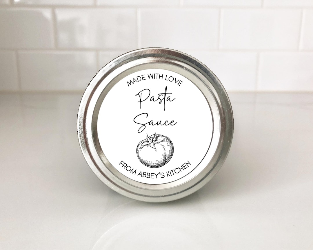 Pasta Sauce Canning Labels, Homemade Salsa Stickers, Labels for Pantry ...