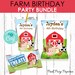 Farm Animal Party Bundle, Farm Birthday Chip Bags, Printable Digital ...
