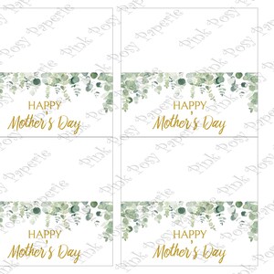 Mother's Day Treat Bag Toppers, Greenery Favors, Mother's Day Tags ...
