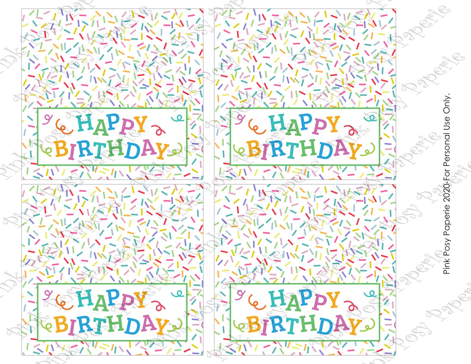 Birthday Bag Toppers, Birthday Treat Bag Favors, Confetti Bag Toppers ...