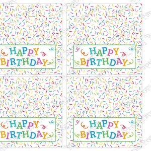 Birthday Bag Toppers, Birthday Treat Bag Favors, Confetti Bag Toppers ...