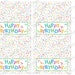 Birthday Bag Toppers, Birthday Treat Bag Favors, Confetti Bag Toppers ...