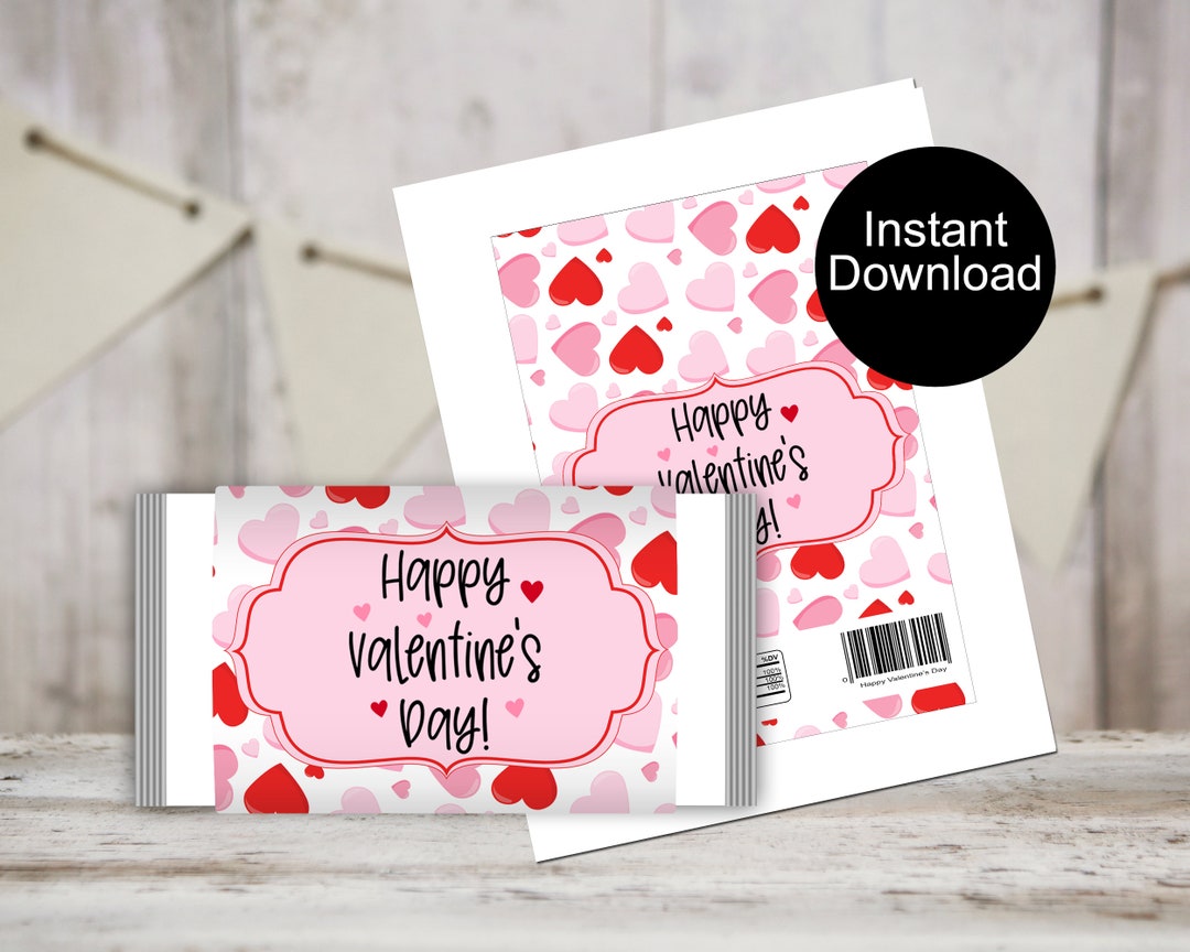 Valentine's Day Popcorn Wrapper, Valentine's Day Treats, Class Favors ...