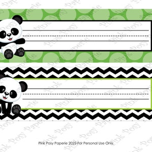 Editable Desk Name Plates, Panda Desk Name Tag, Classroom Decorations ...