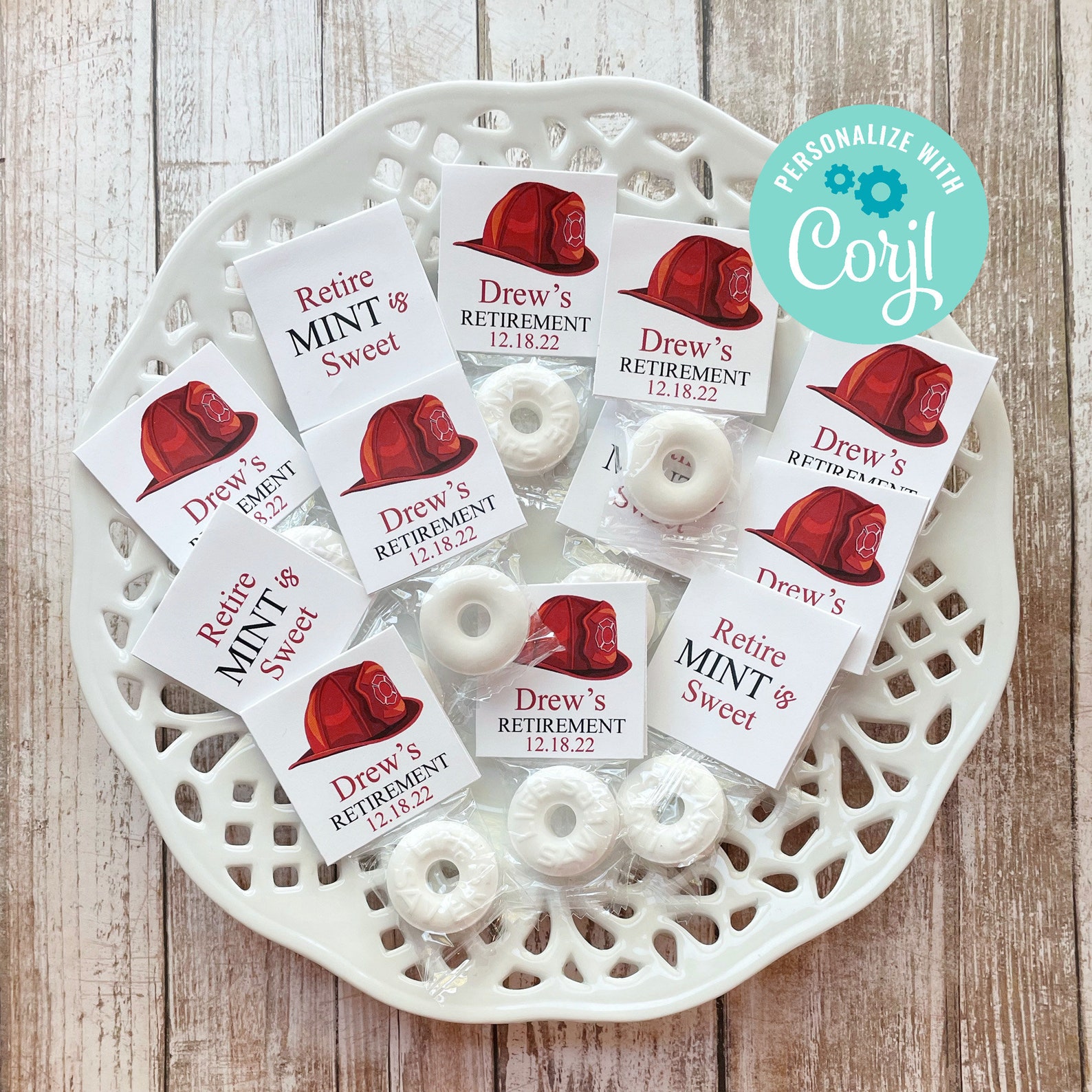 Editable Retirement Mint Favors Retire Mint Custom Mints - Etsy