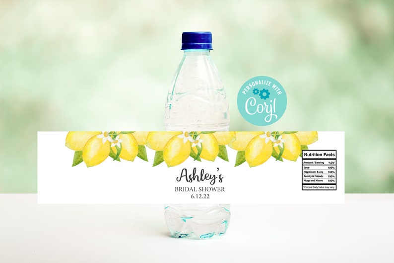 Editable Bridal Shower Favor Bundle Lemons Theme Bridal - Etsy