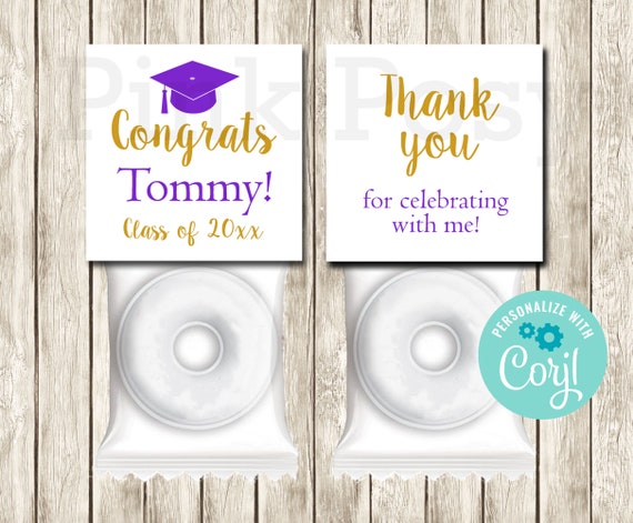 Editable Graduation Mint Favors Class of 2022 Custom Mints - Etsy