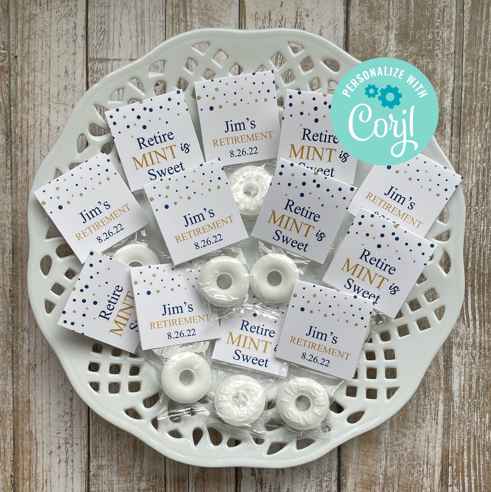 Editable Retirement Mint Favors Retire Mint Custom Mints - Etsy