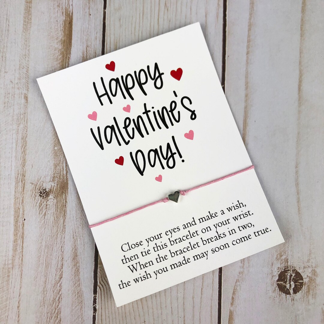 Valentine's Day Wish Bracelet, Valentine Jewelry, Heart Bracelet ...