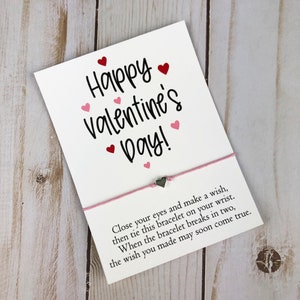 Valentine's Day Wish Bracelet, Valentine Jewelry, Heart Bracelet ...