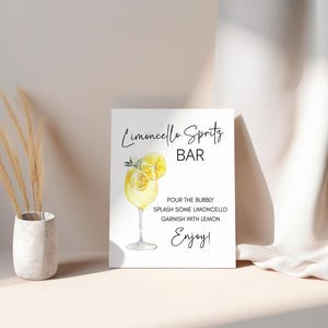 Limoncello Spritz Bar, Bridal Shower Sign, Signature Cocktail, Love at ...
