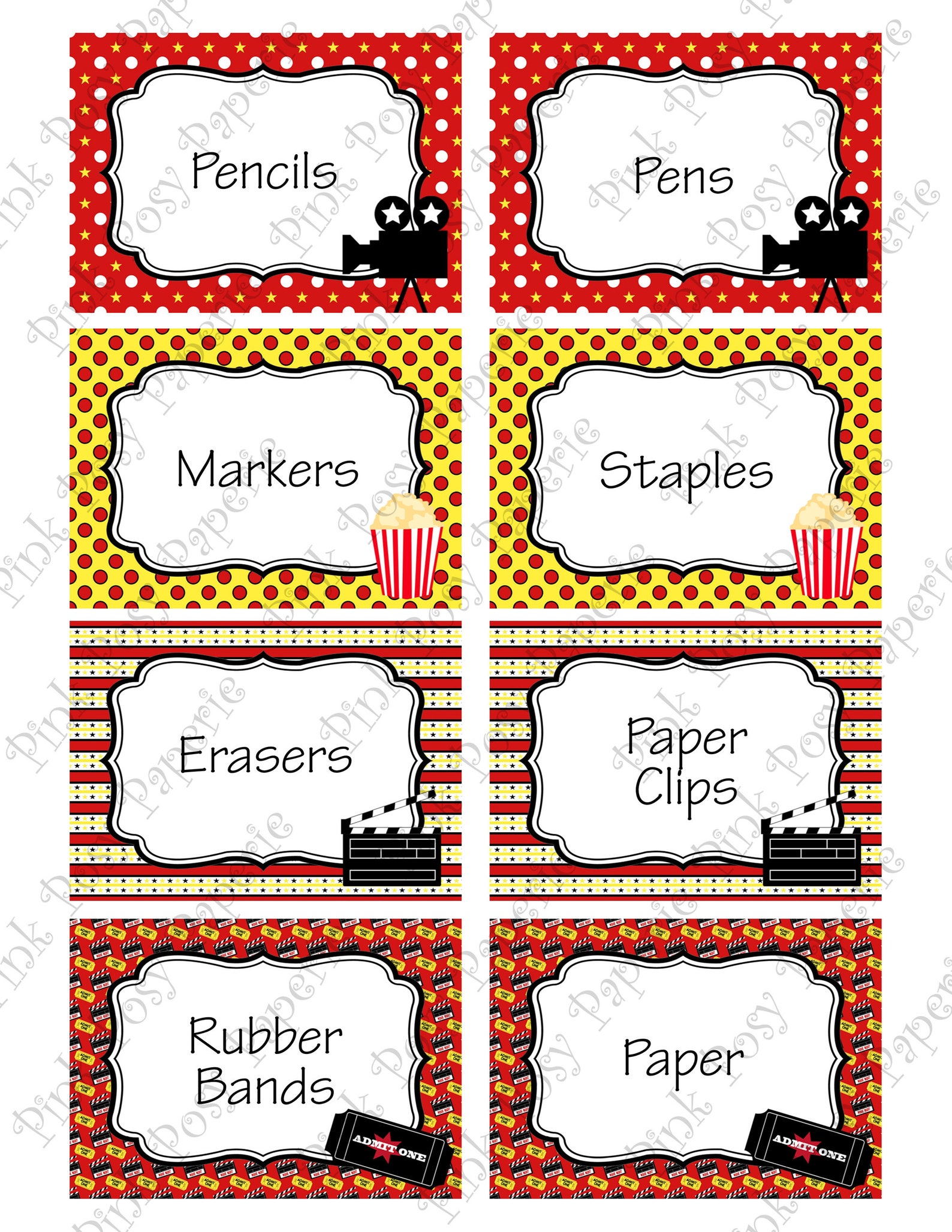 Editable Bin Labels Movie Classroom Labels Classroom Decor - Etsy