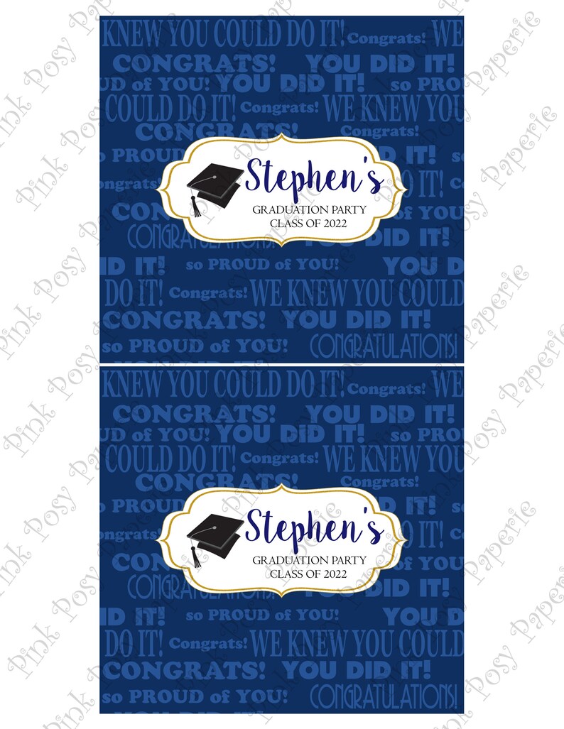 Editable Graduation Favor Bundle, Class of 2026, Graduation Treats ...