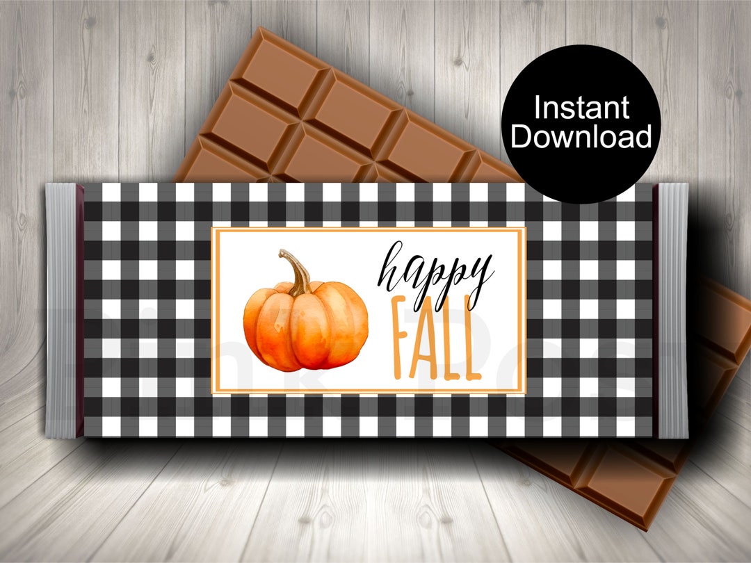 Fall Candy Bar Wrappers, Fall Party Favors, Fall Treats, Pumpkin ...