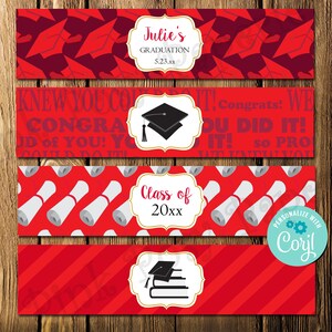 Editable Graduation Favor Bundle, Class of 2025, Graduation Treats ...