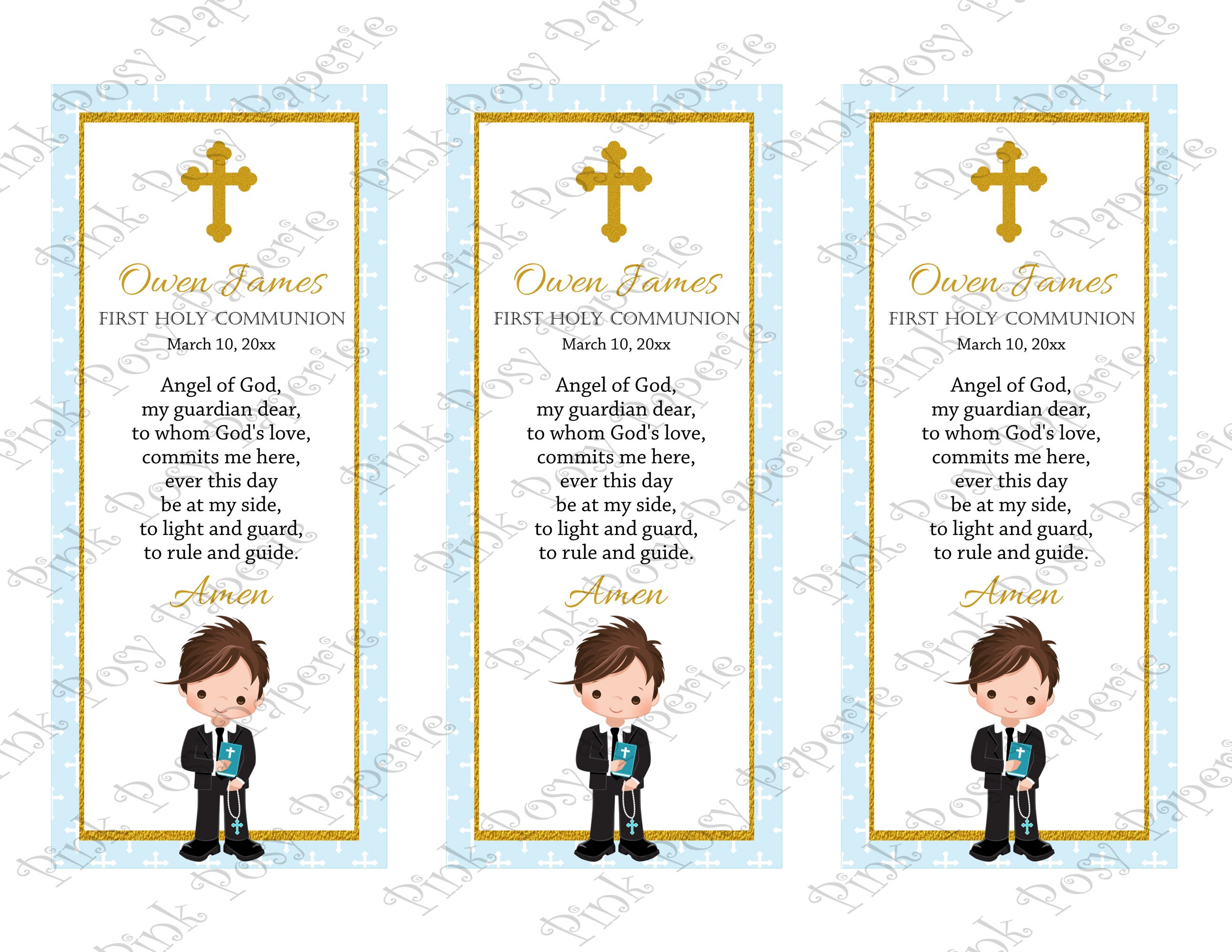 Editable First Communion Prayer Card Printable Prayer Card - Etsy UK