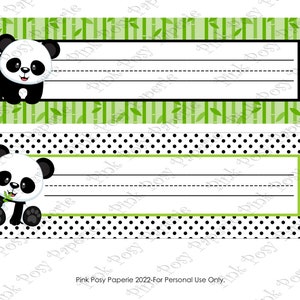 Editable Desk Name Plates, Panda Desk Name Tag, Classroom Decorations ...