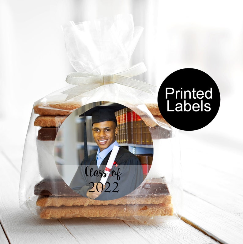 Graduation Favor Labels Graduation Photo Labels Class of | Etsy