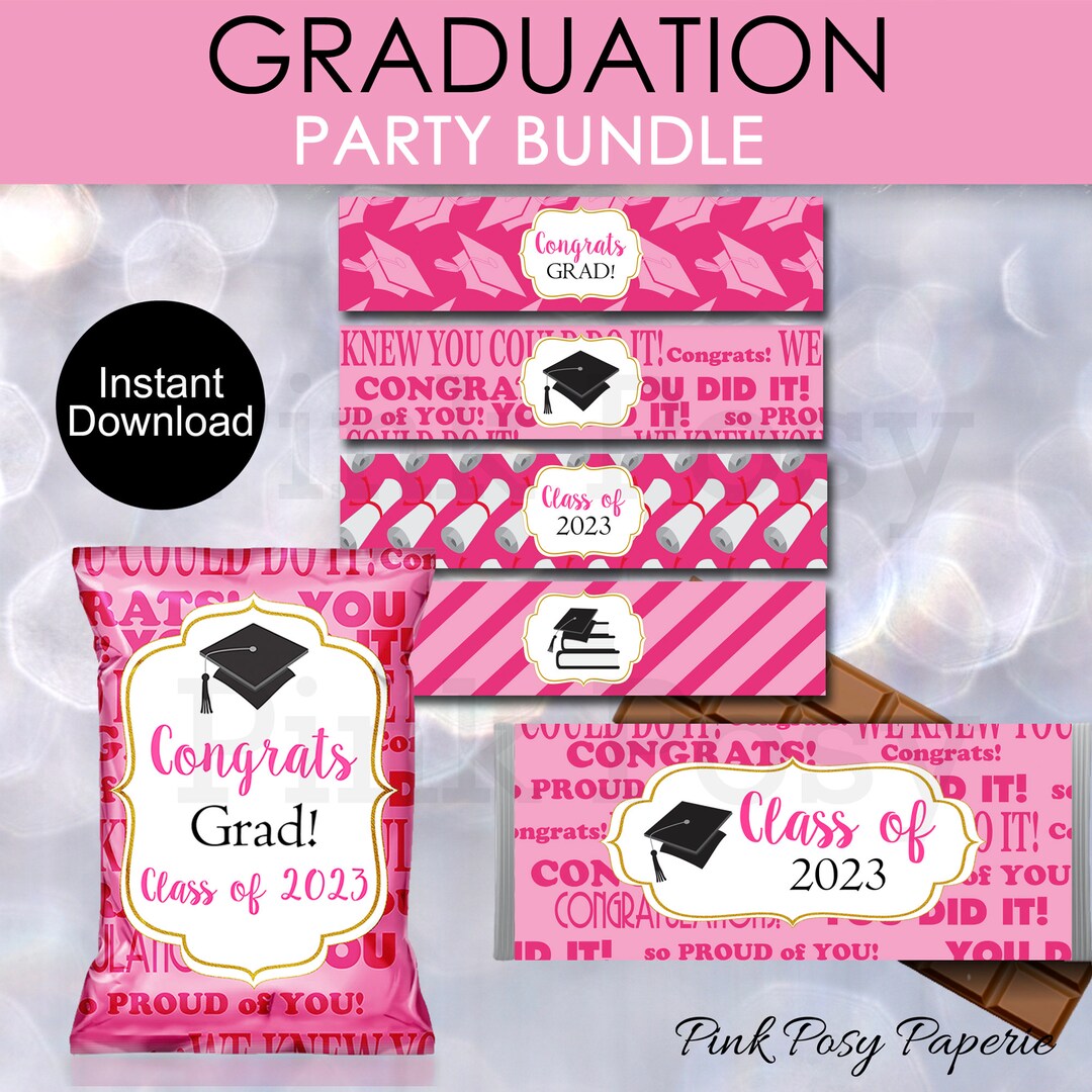 Graduation Favor Bundle, Class of 2024, Graduation Treats, Chip Bag ...