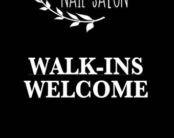 Walk-ins Welcome Signs Sticker Hairstylist Salon Barber Door 8 - Etsy