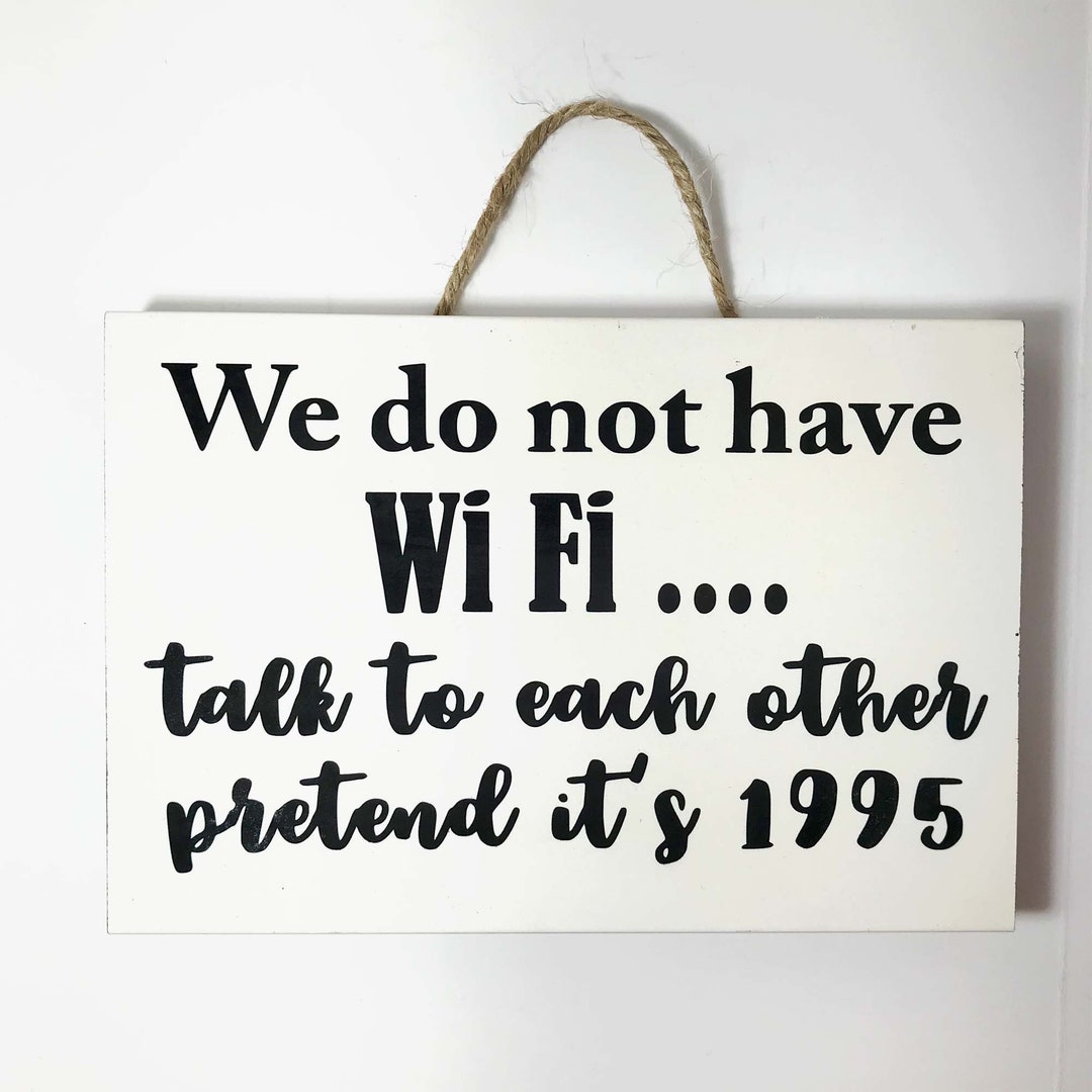 No Wifi Sign: Talk to Each Other, 1995 Decor - Etsy