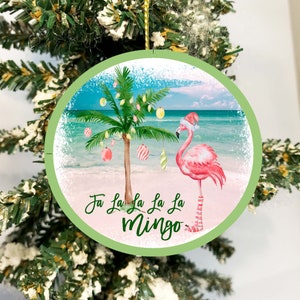 Fa La La La La Mingo Ornament Flamingo Christmas Beach Ocean Tree Free ...